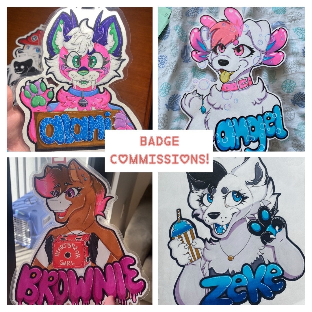 Furry Badge Commissions Headshot/bust - Etsy