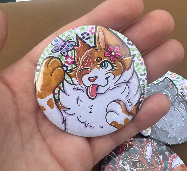 Warrior Cats Hand Drawn Pinback Buttons & CUSTOM OPTION - Etsy