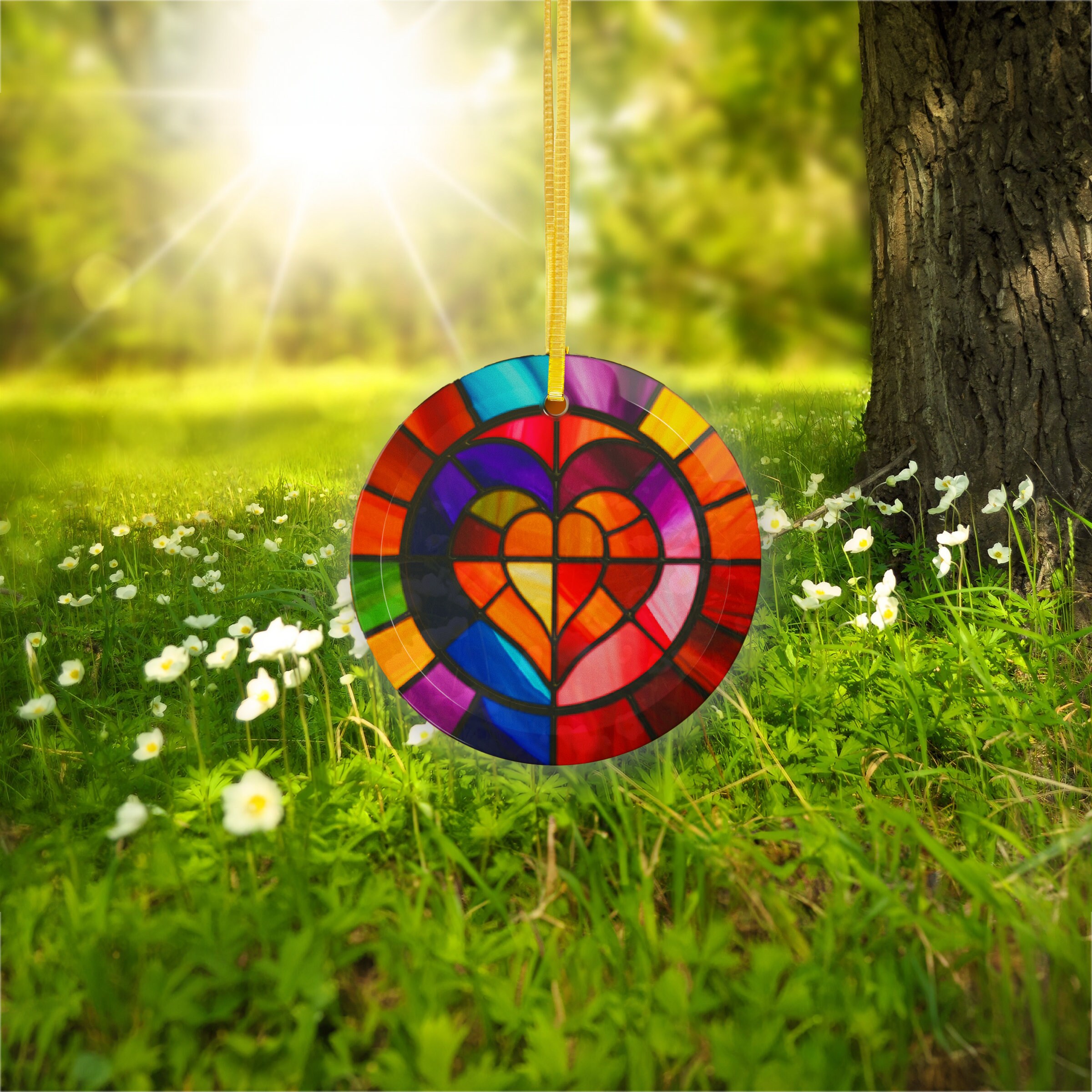 Suncatcher Heart, Stained Glass Look, Valentines Gift, Valentines Day ...