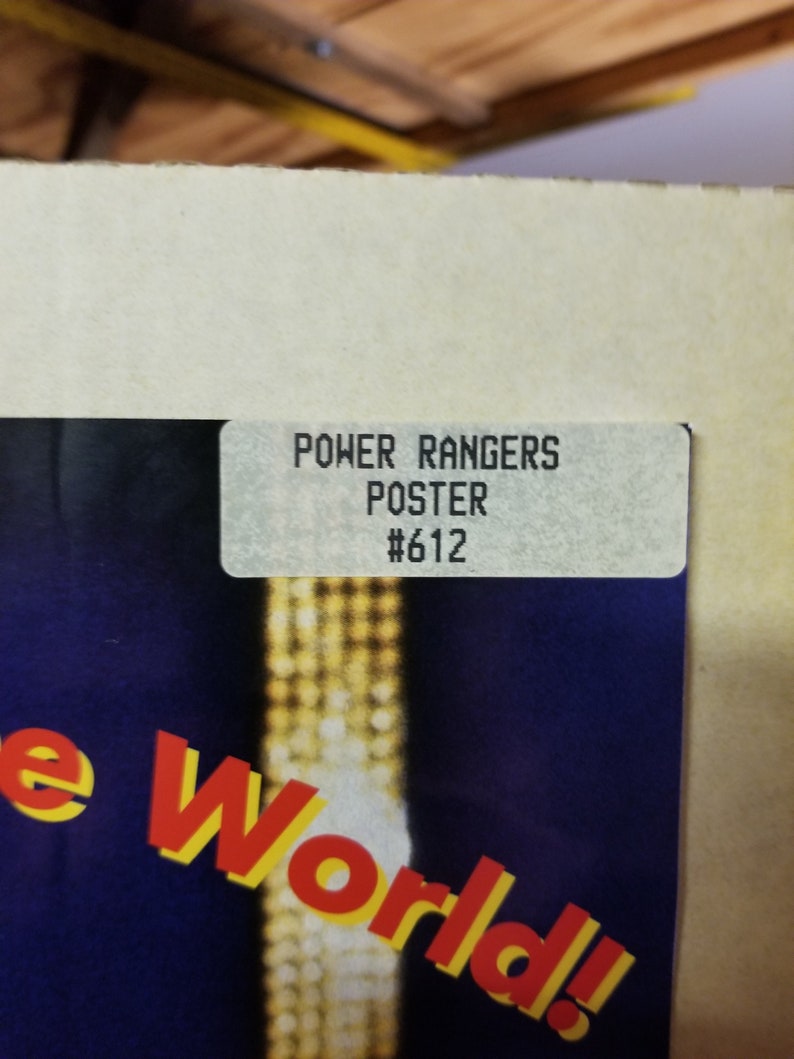 Vintage POWER RANGERS Poster #642 - 1993! New, Still in Plastic Cover ...
