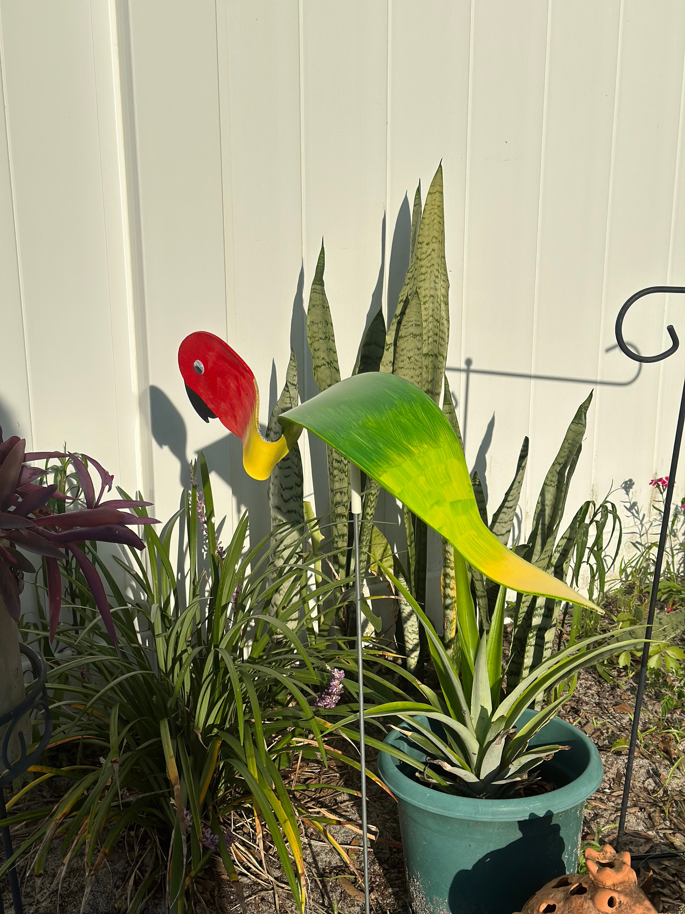 1 Green Red & Yellow Parrot Bobbing Bird Dancing Balancing - Etsy