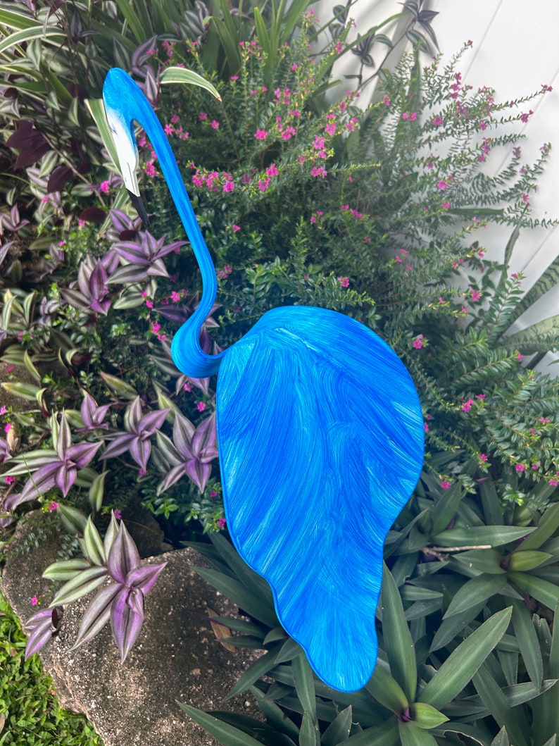 1 Large Royal Blue Flamingo Bobbing Bird PVC Dancing Balancing ...