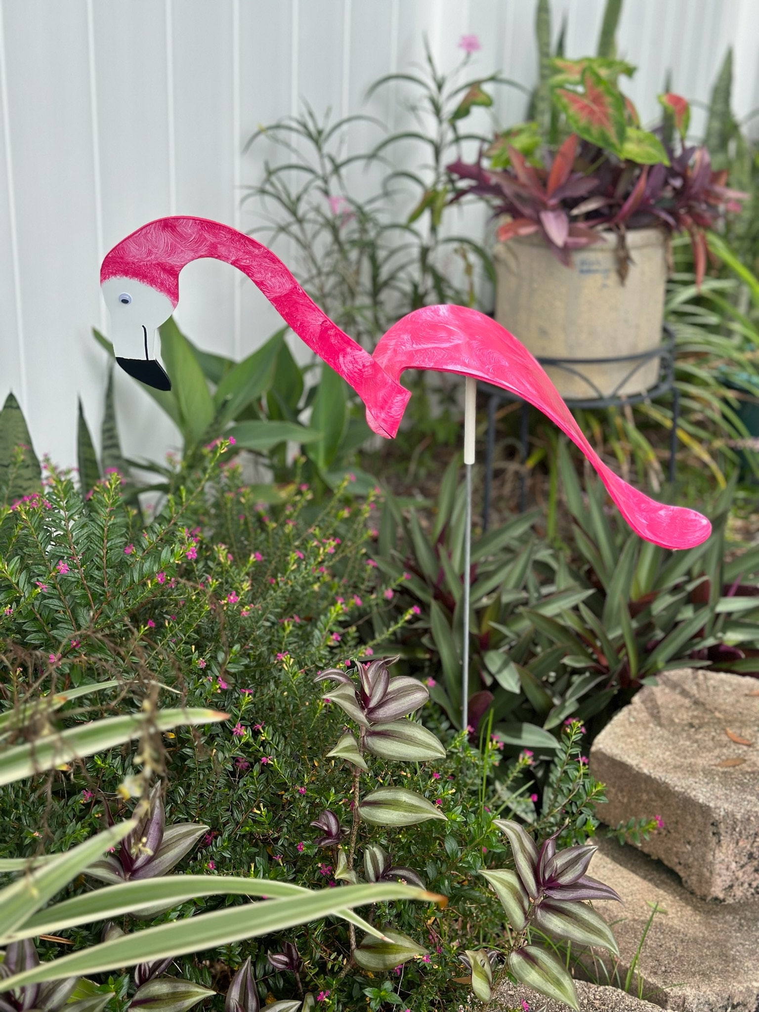 1 Large Hot Pink Flamingo Bobbing Bird Dancing Balancing Sculpture ...
