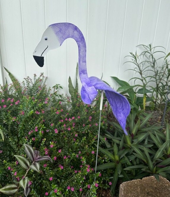 1 Purple Flamingo Bobbing Bird Dancing Balancing Kinetic Sculpture ...