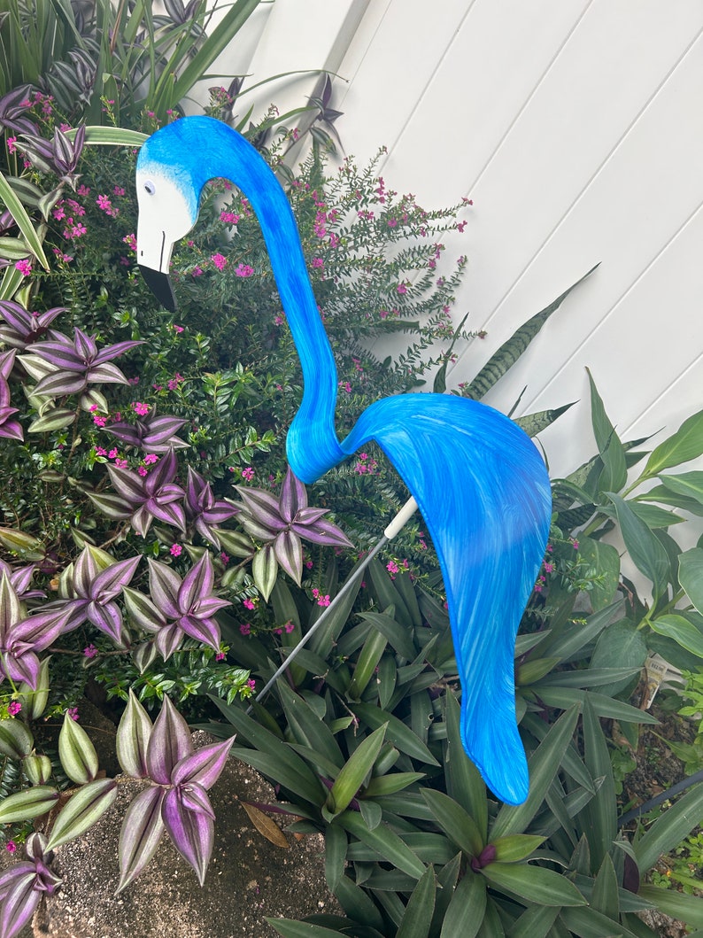 1 Large Royal Blue Flamingo Bobbing Bird PVC Dancing Balancing ...