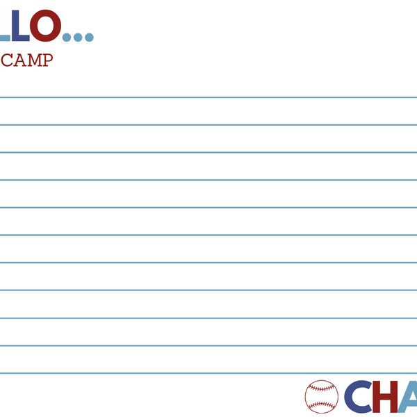 Printable Summer Camp stay in Touch Cards, Contact Info Camp Cards ...