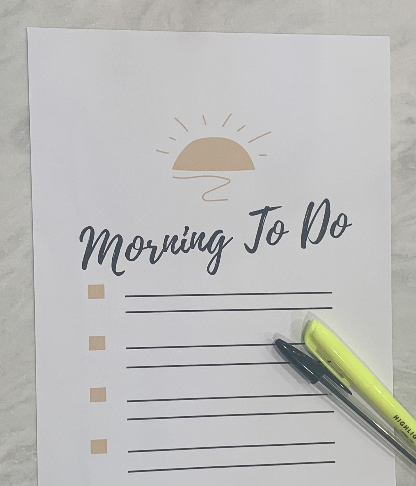 Morning to Do List Printable - Etsy