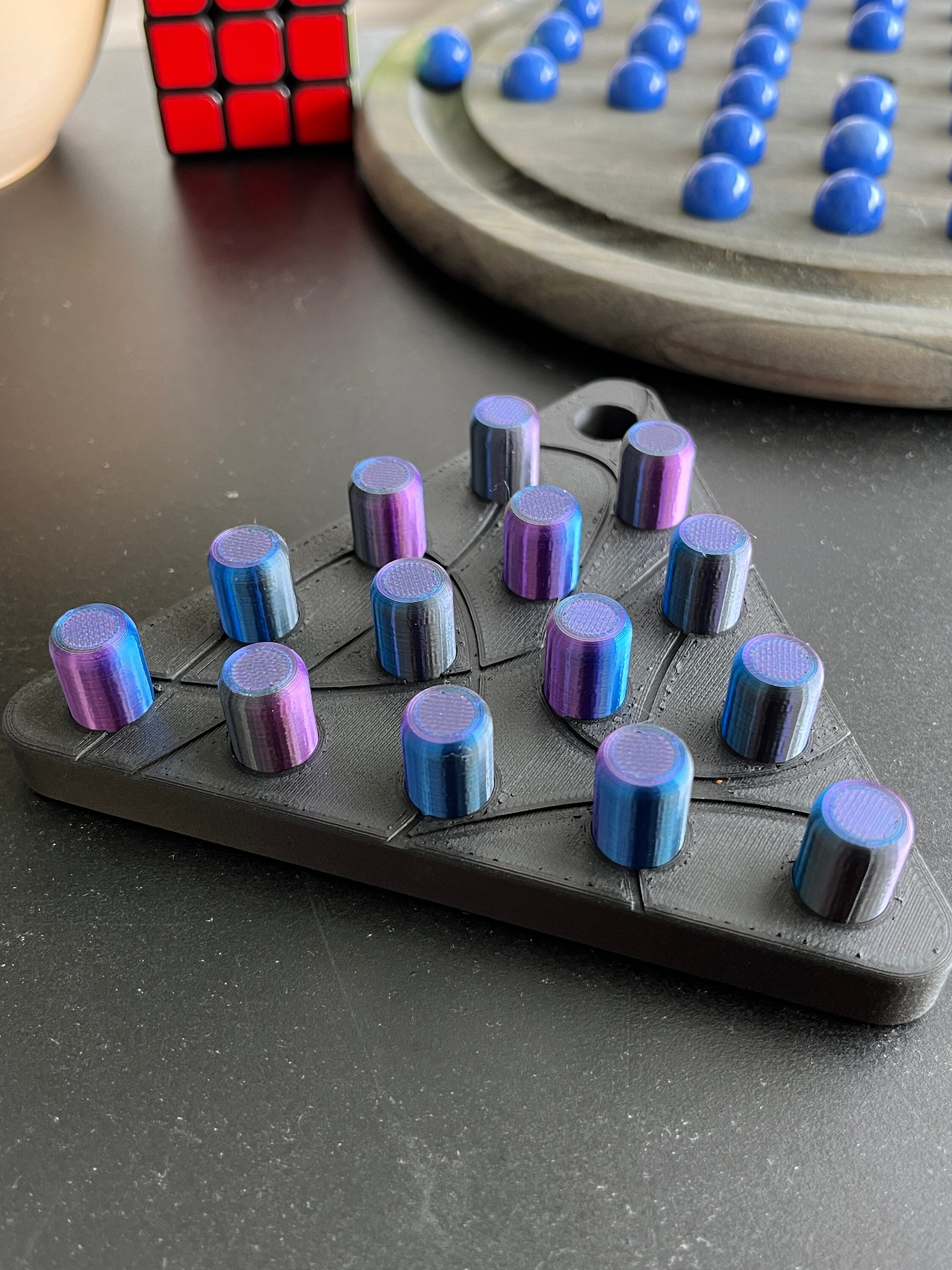 Peg Hop Games Original Triangle Board Expanded Circular Board - Etsy