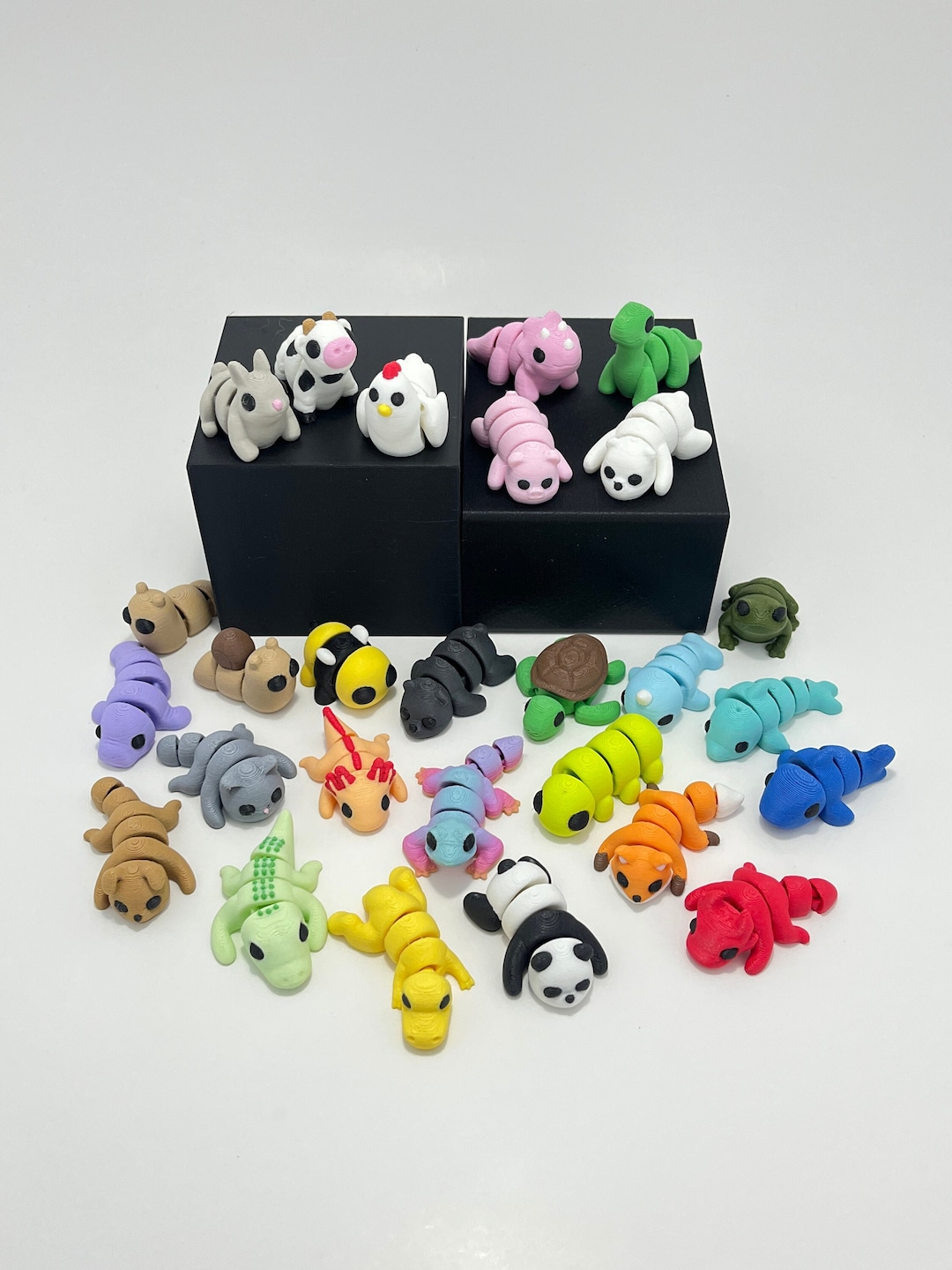 3D Printed Articulated Mini Creatures Fidget Animal Baby Animals - Etsy