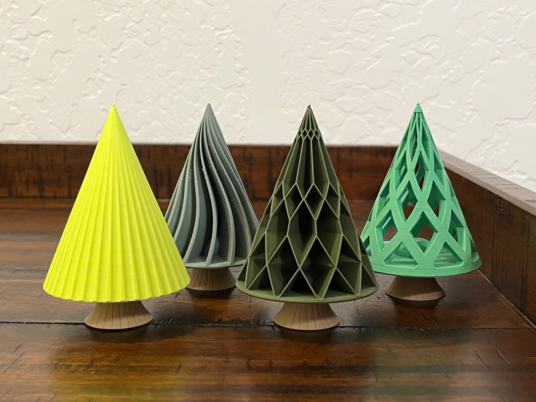 3D Printed Mini Decorative Trees (set of 4) - Stylish Tree Decor ...