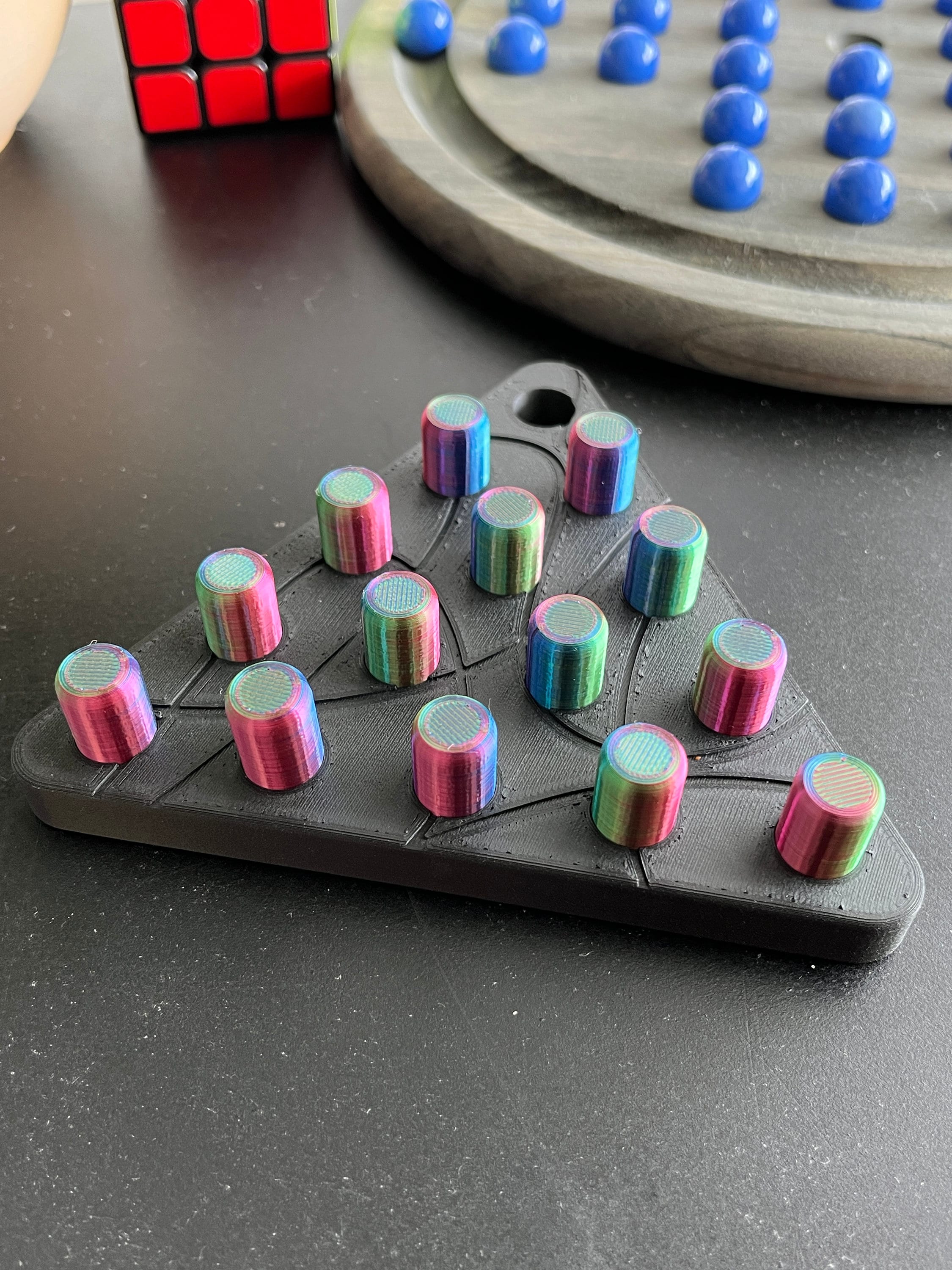 Peg Hop Games Original Triangle Board Expanded Circular Board - Etsy