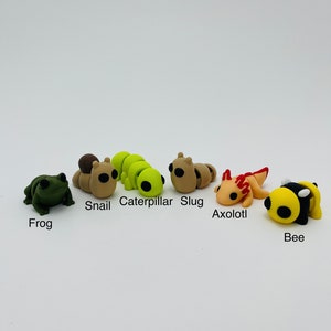 3D Printed Articulated Mini Creatures - Fidget Animal - Baby Animals - Etsy