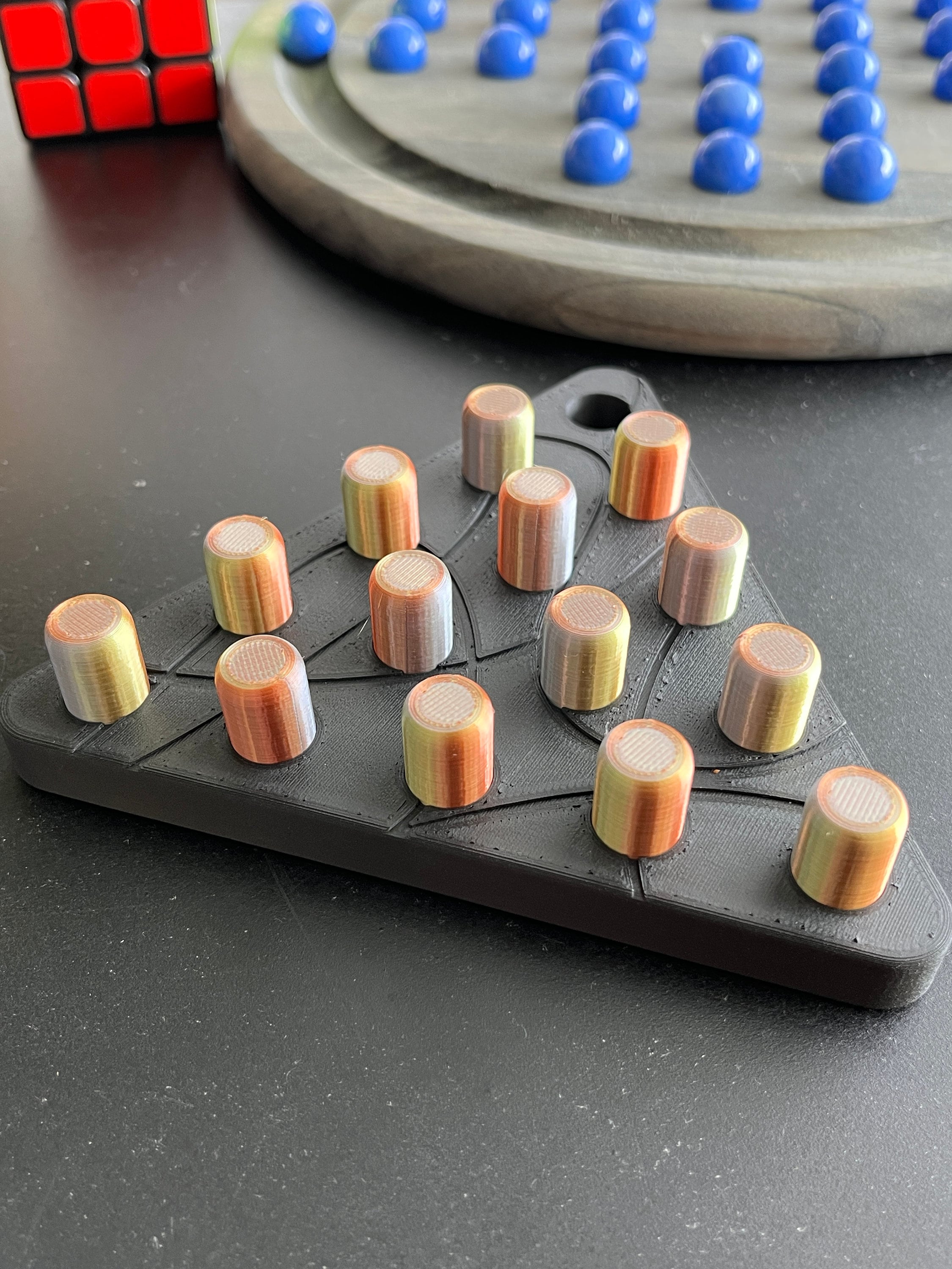 Peg Hop Games Original Triangle Board Expanded Circular Board - Etsy