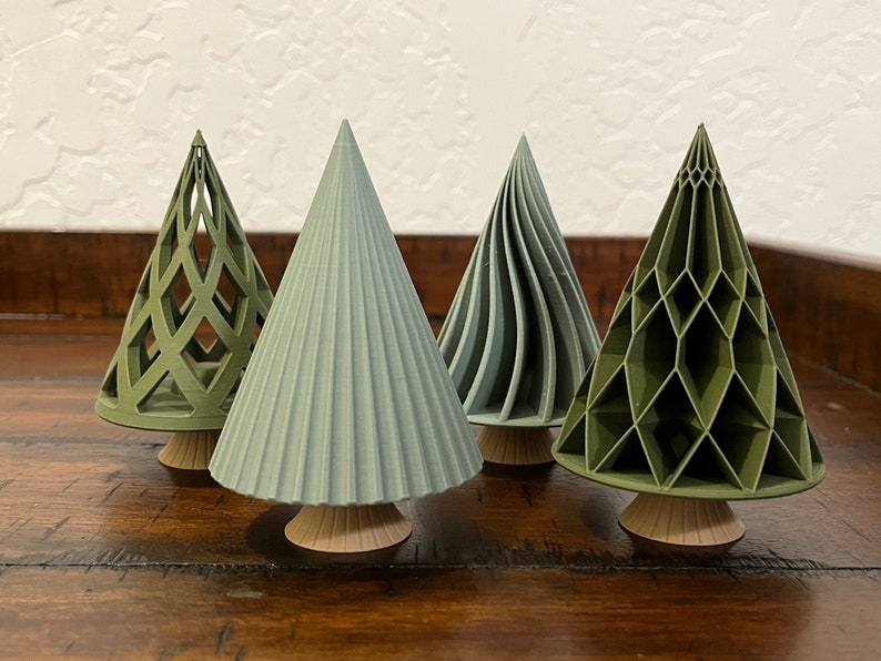 3D Printed Mini Decorative Trees (set of 4) - Stylish Tree Decor ...