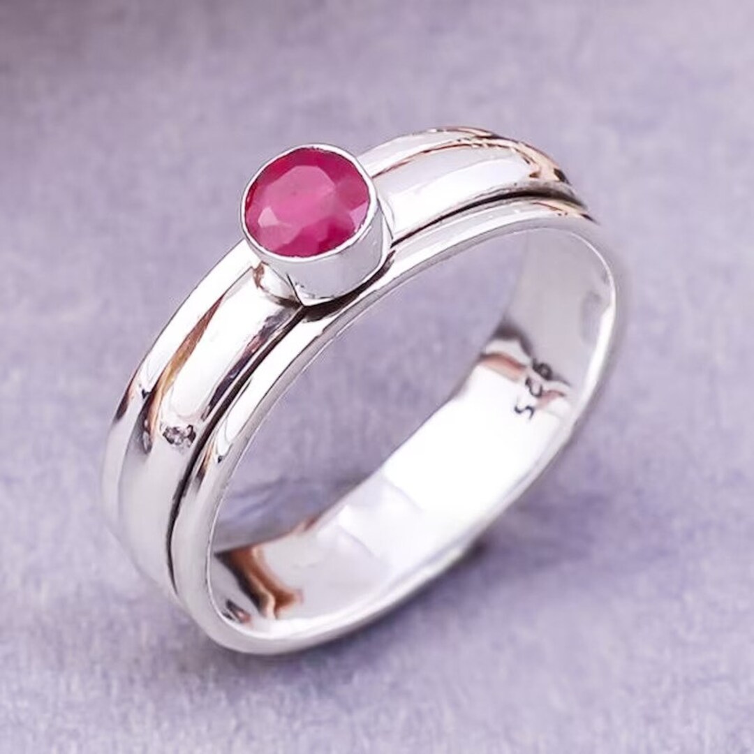 925 Sterling Silver Ring, Ruby Ring, Handmade Ring, Gemstone Ring ...