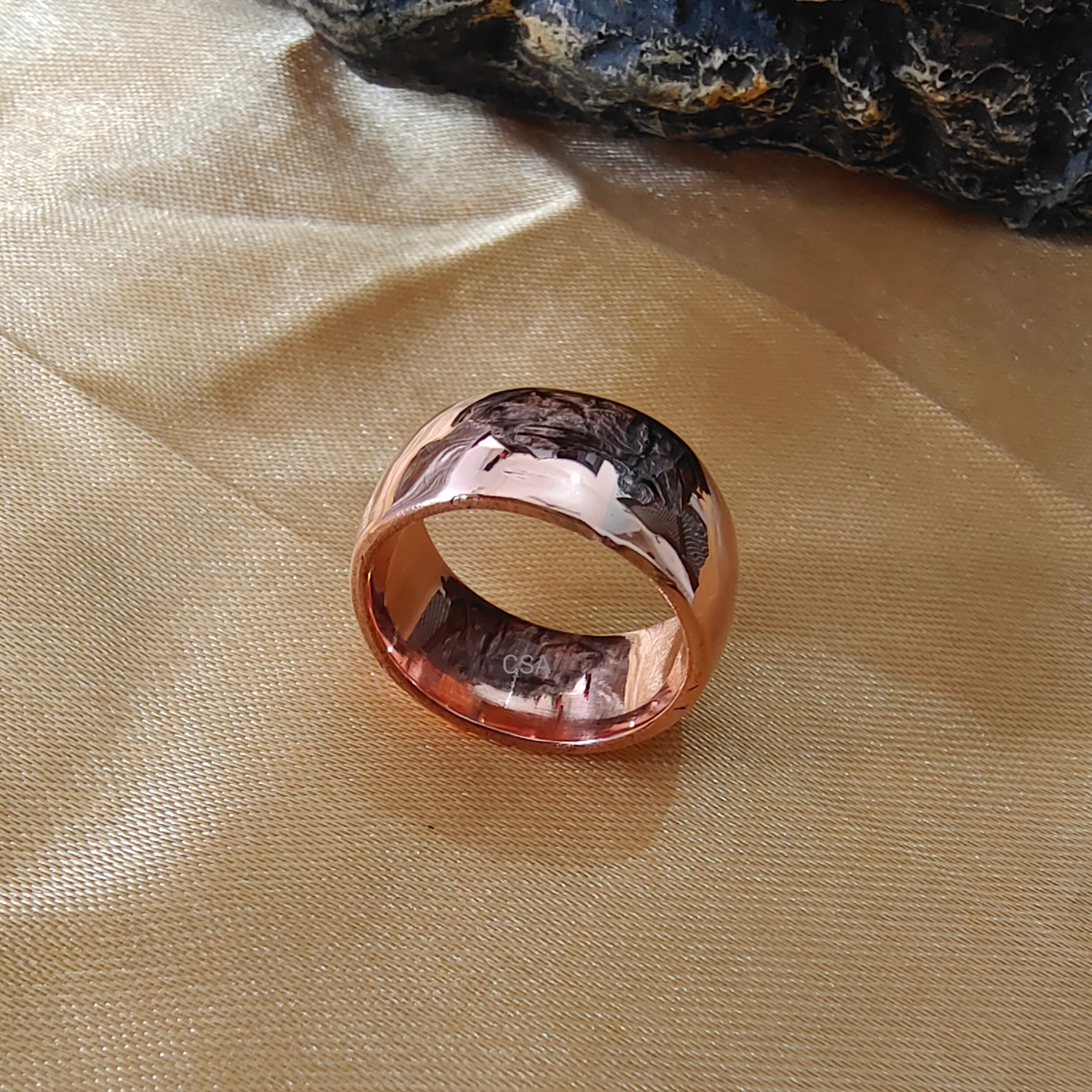 Pure Copper Band, Copper Ring, Hammered Copper Ring,mens Band Ring ...