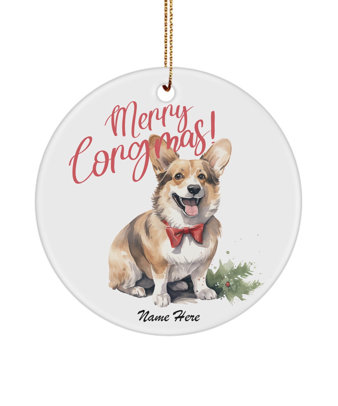 Corgi Personalized Ornament Personalized Corgi Ornament - Etsy