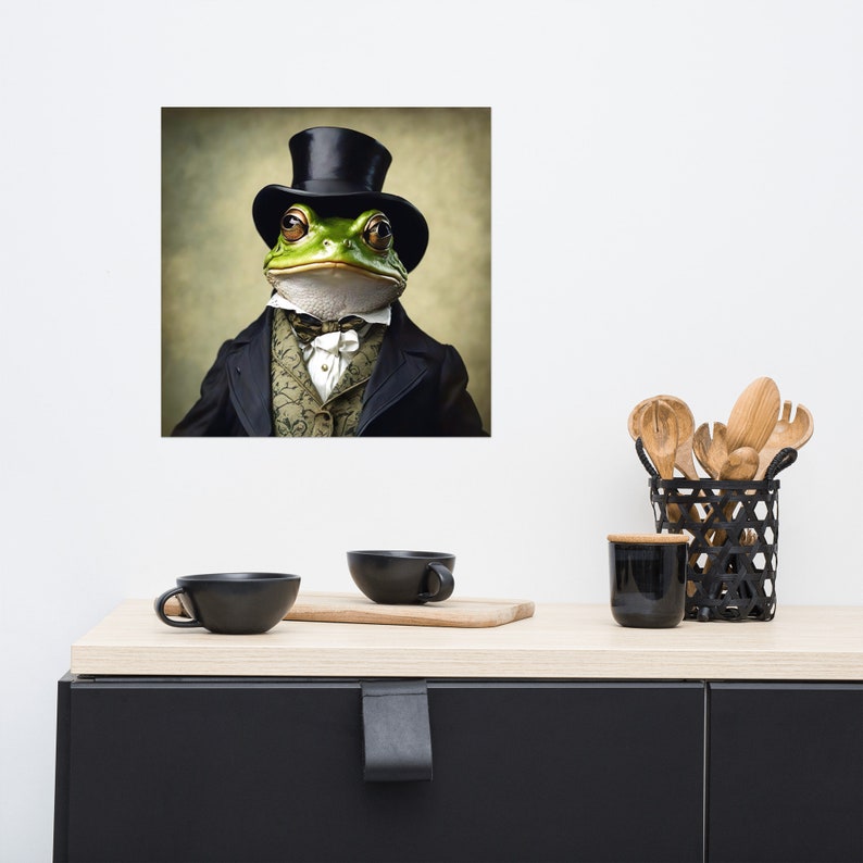 Vintage Animal Portrait - Elegant Frog in Suit, Victorian Art, Fancy ...