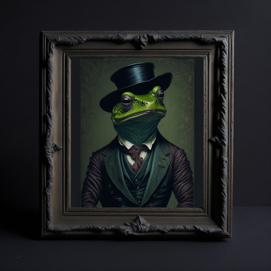 Vintage Frog in Dapper Attire: leap of Elegance - Etsy