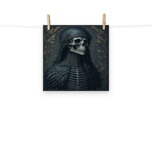 Mystic Skeleton: the Veiled Guardian Vintage Gothic Skeleton Portrait ...