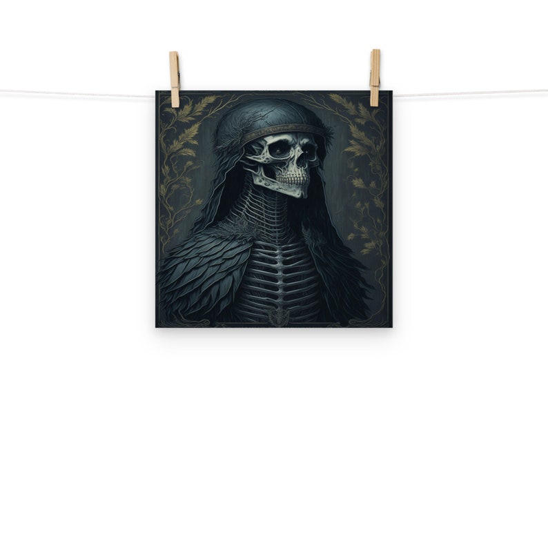 Mystic Skeleton: the Veiled Guardian Vintage Gothic Skeleton Portrait ...