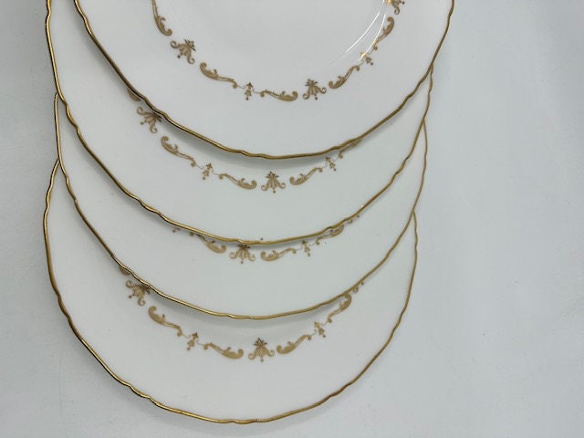 Royal Worcester Gold Chantilly Set of 4 8 Inch Side Plates - Etsy