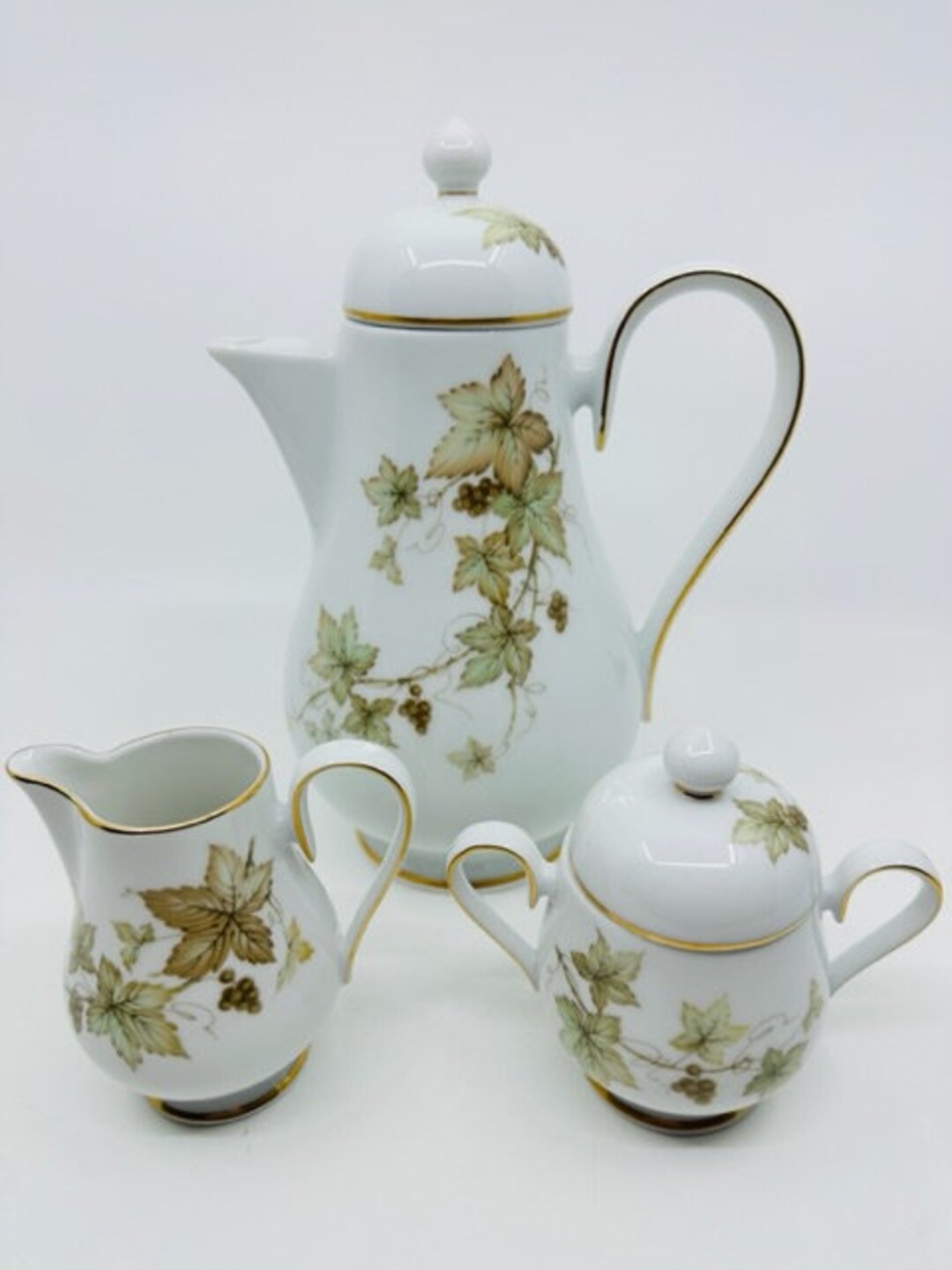Noritake Ireland Trailing Ivy Teapot With Matching Cream and Sugar - Etsy