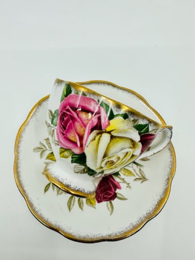 Queen Anne Lady Sylvia Teacup and Saucer Set - Etsy