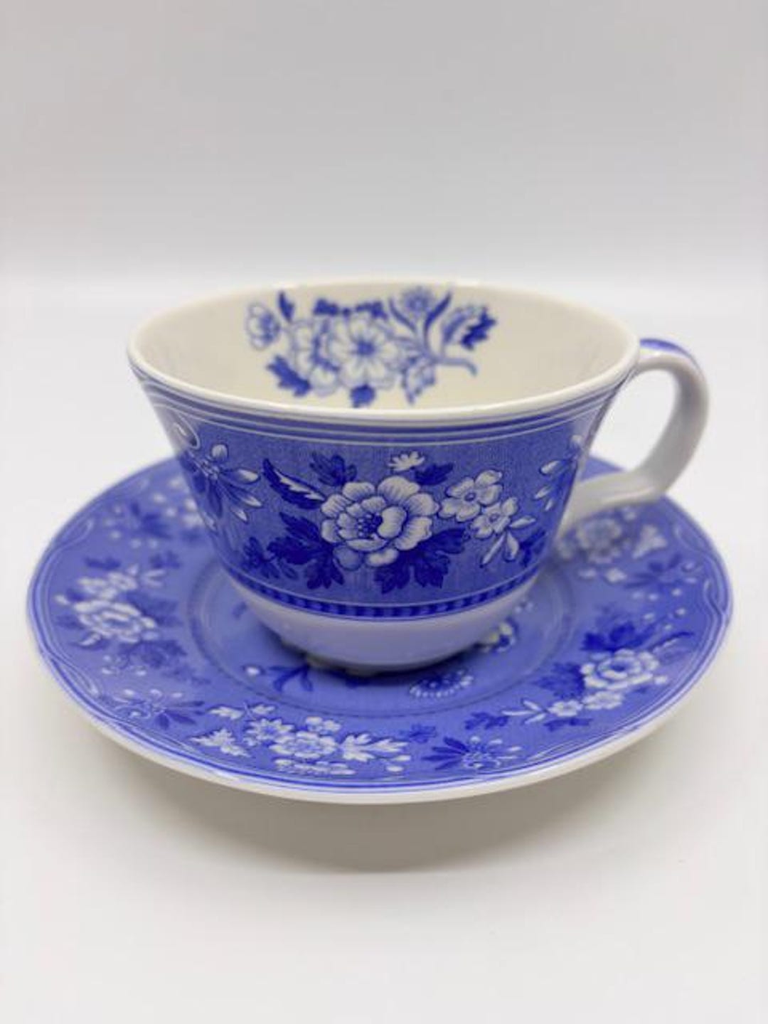 Spode Blue Room Collection Botanical Teacup and Saucer - Etsy