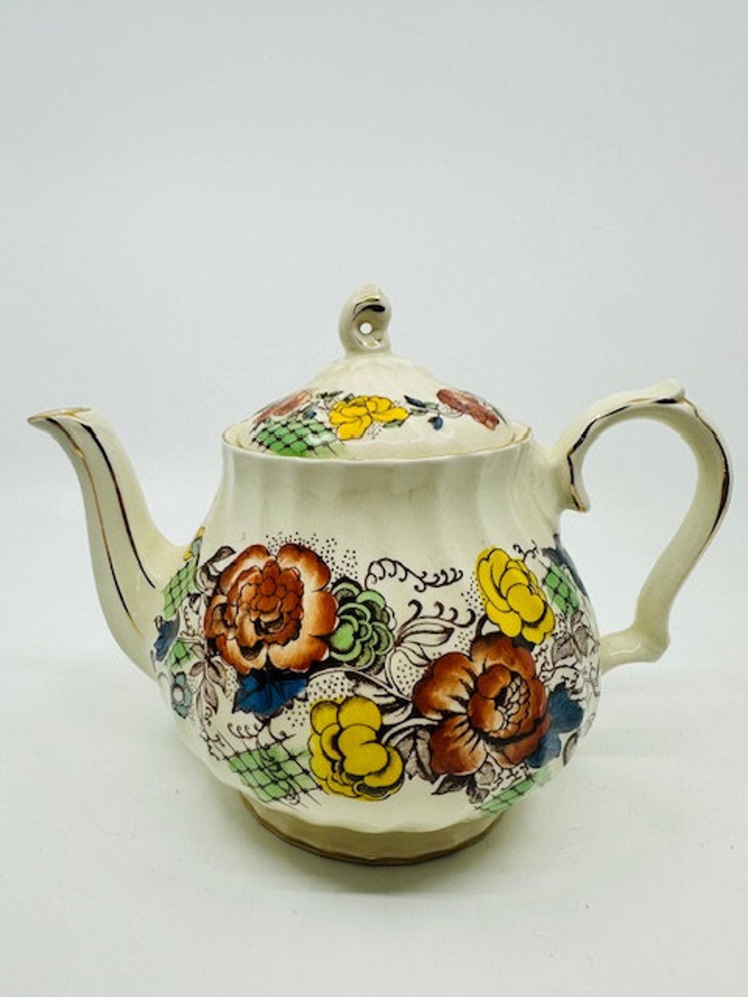 Sadler Rose Garden Teapot - Etsy