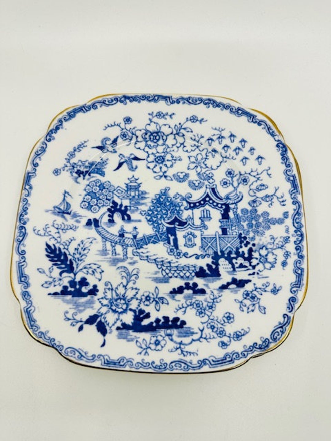 Royal Albert Crown China Mikado Set of 4 Square Side Plates - Etsy