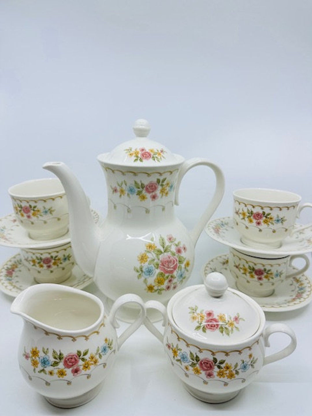 Versatone by Noritake Verse Tea Set Including Teapot, Creamer, Sugar ...