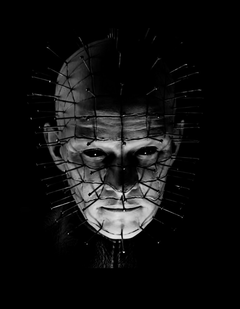 Pinhead Halloween Horror Movies Digital PNG Download Black and White ...