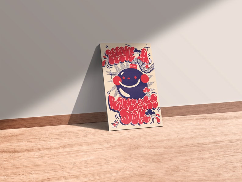 Have A Bomba Day Minimal Bold Wall Decor Trendy Aesthetic Funky Retro ...