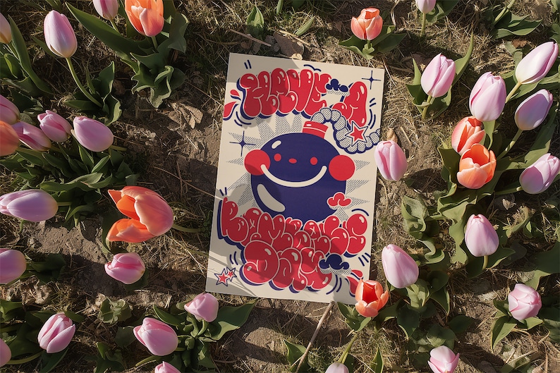 Have A Bomba Day Minimal Bold Wall Decor Trendy Aesthetic Funky Retro ...