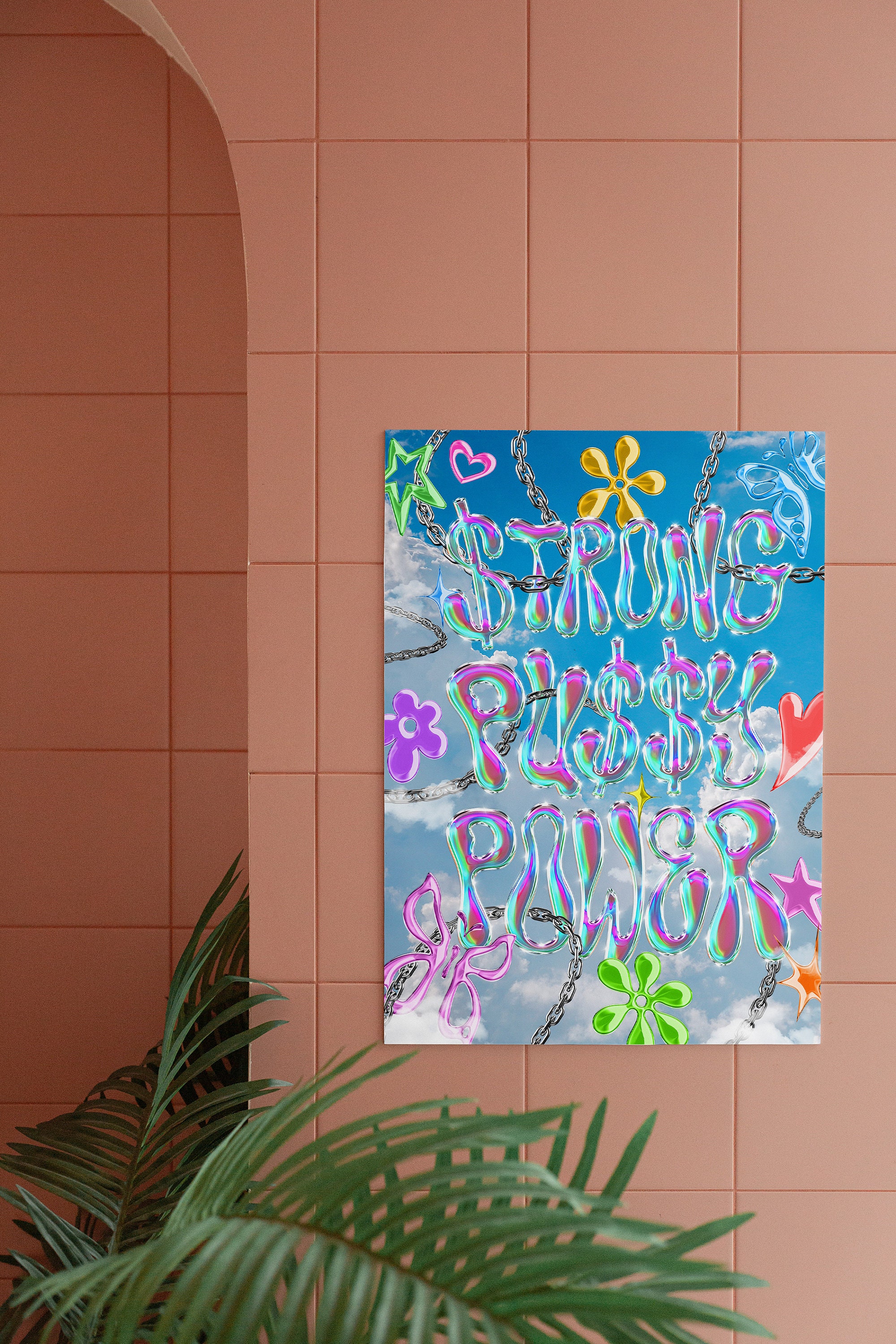 Strong Pssy Power Poster Colorful 3D Bold Wall Decor - Etsy