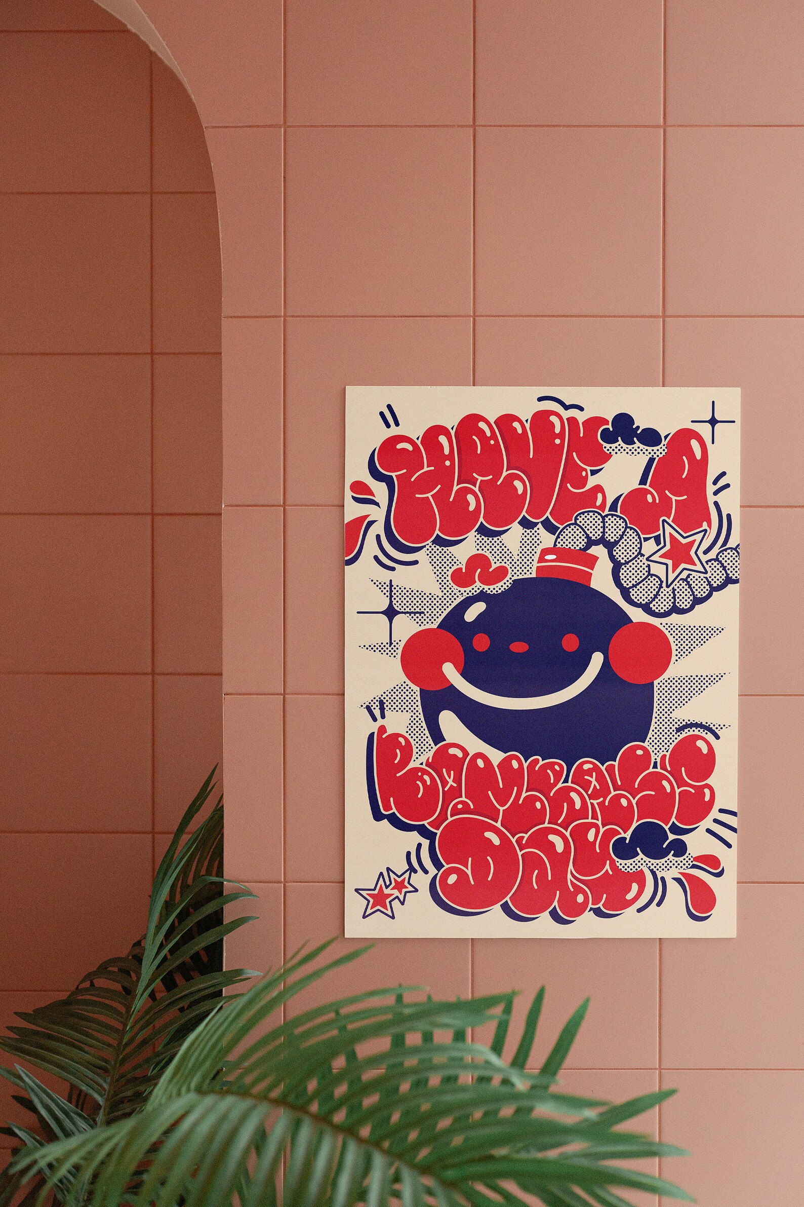 Have A Bomba Day Minimal Bold Wall Decor Trendy Aesthetic Funky Retro ...