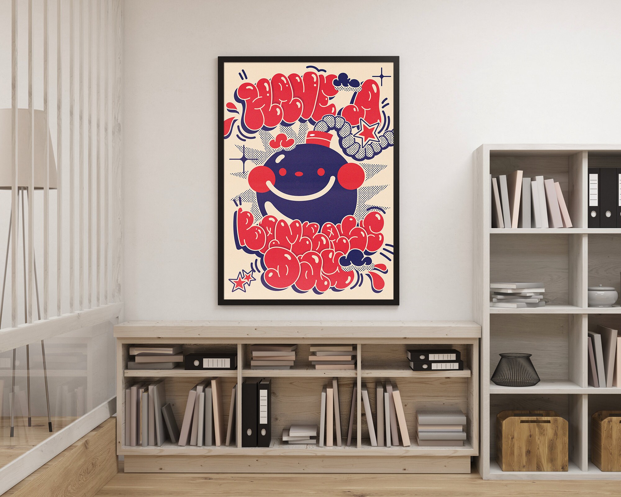 Have A Bomba Day Minimal Bold Wall Decor Trendy Aesthetic Funky Retro ...