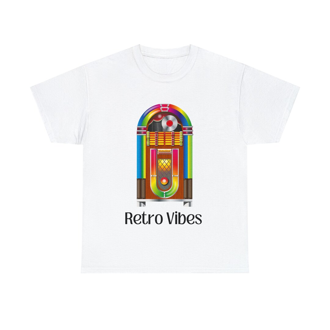 Retro Jukebox Tee Vintage Music Vibes Tshirt for Nostalgic - Etsy