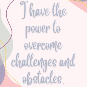 Positive Affirmations for Students Digital Poster Set 10 Digital ...