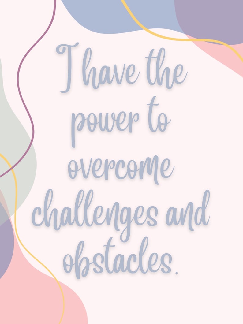 Positive Affirmations for Students Digital Poster Set 10 Digital ...