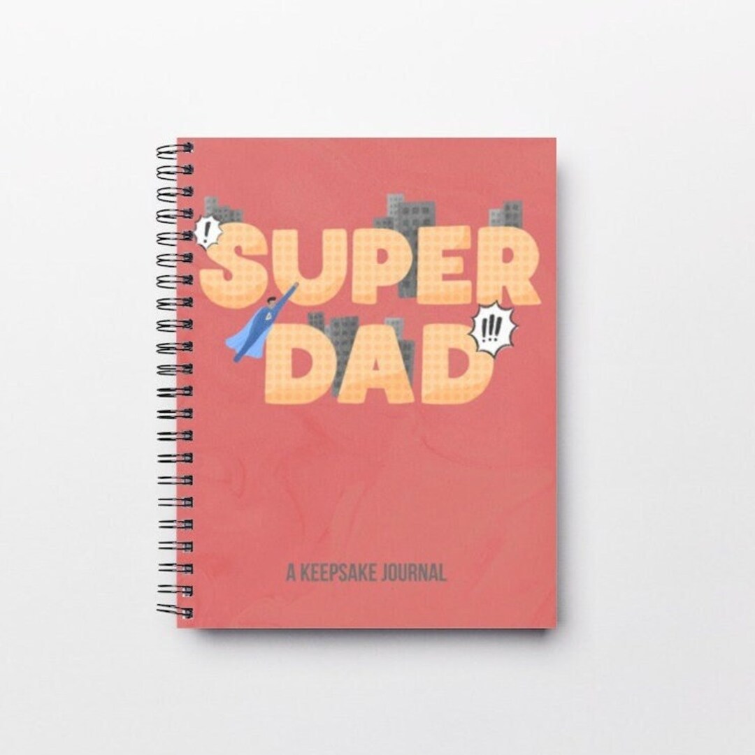Super Dad Printable Father's Day Keepsake Journal, Gift for Dad, Kids Crafts for Dad, Super Hero ...