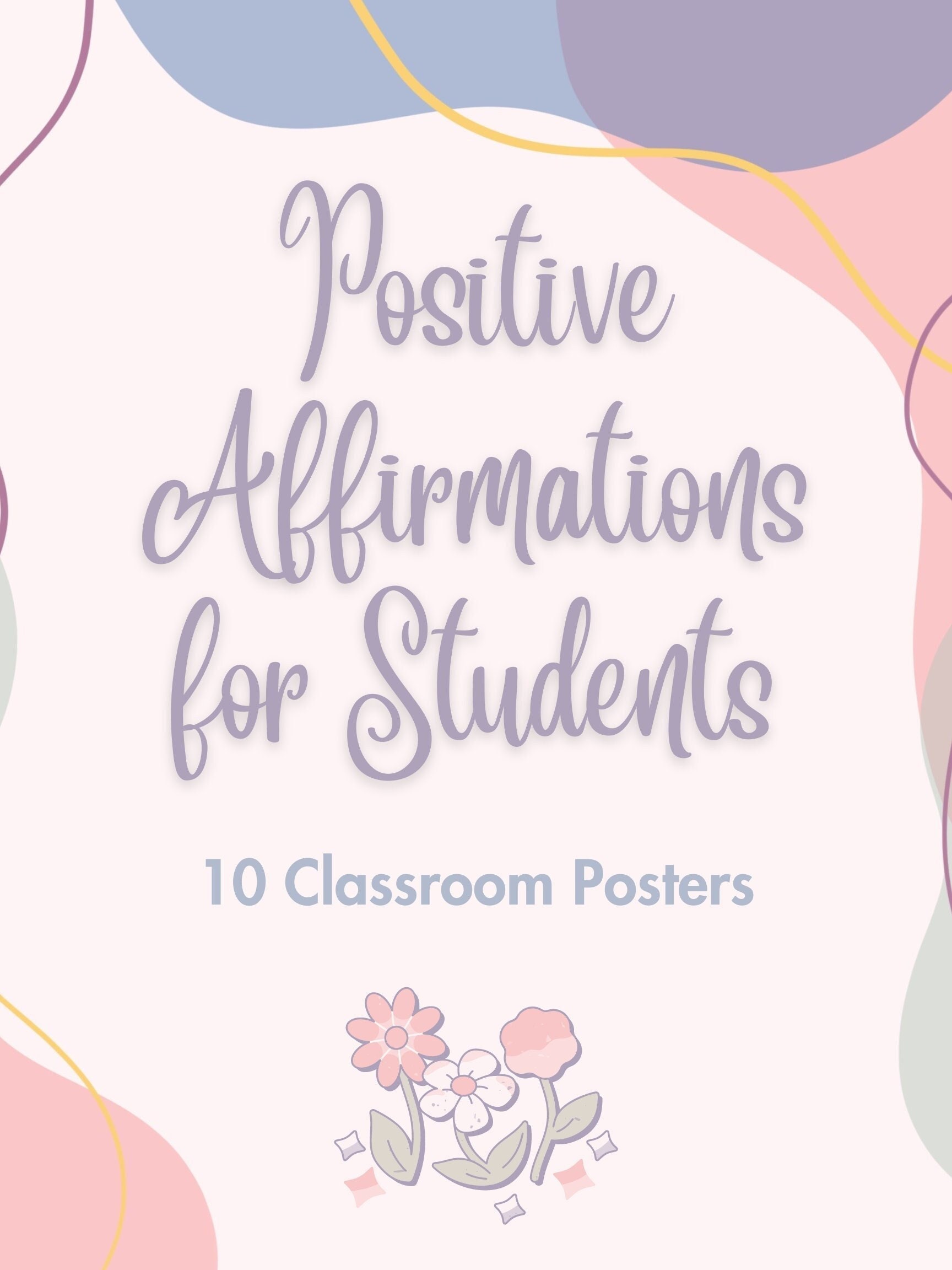 Positive Affirmations for Students Digital Poster Set 10 - Etsy
