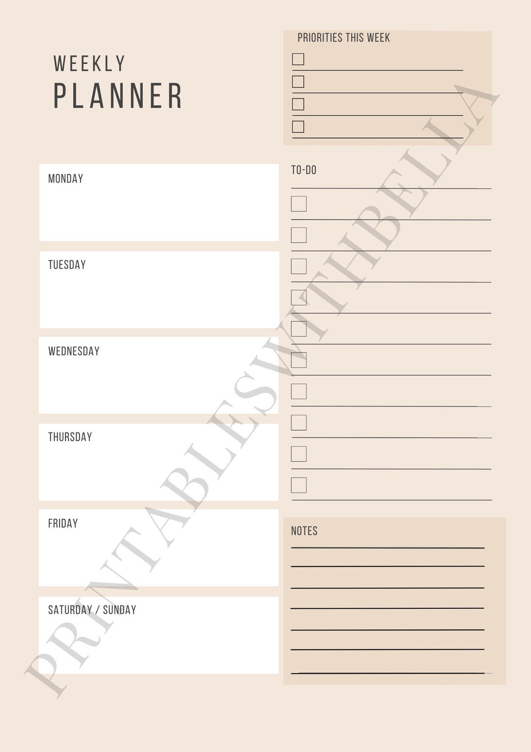 Weekly Planner, Great for Weekly Organisation and Motivation, Multiple ...