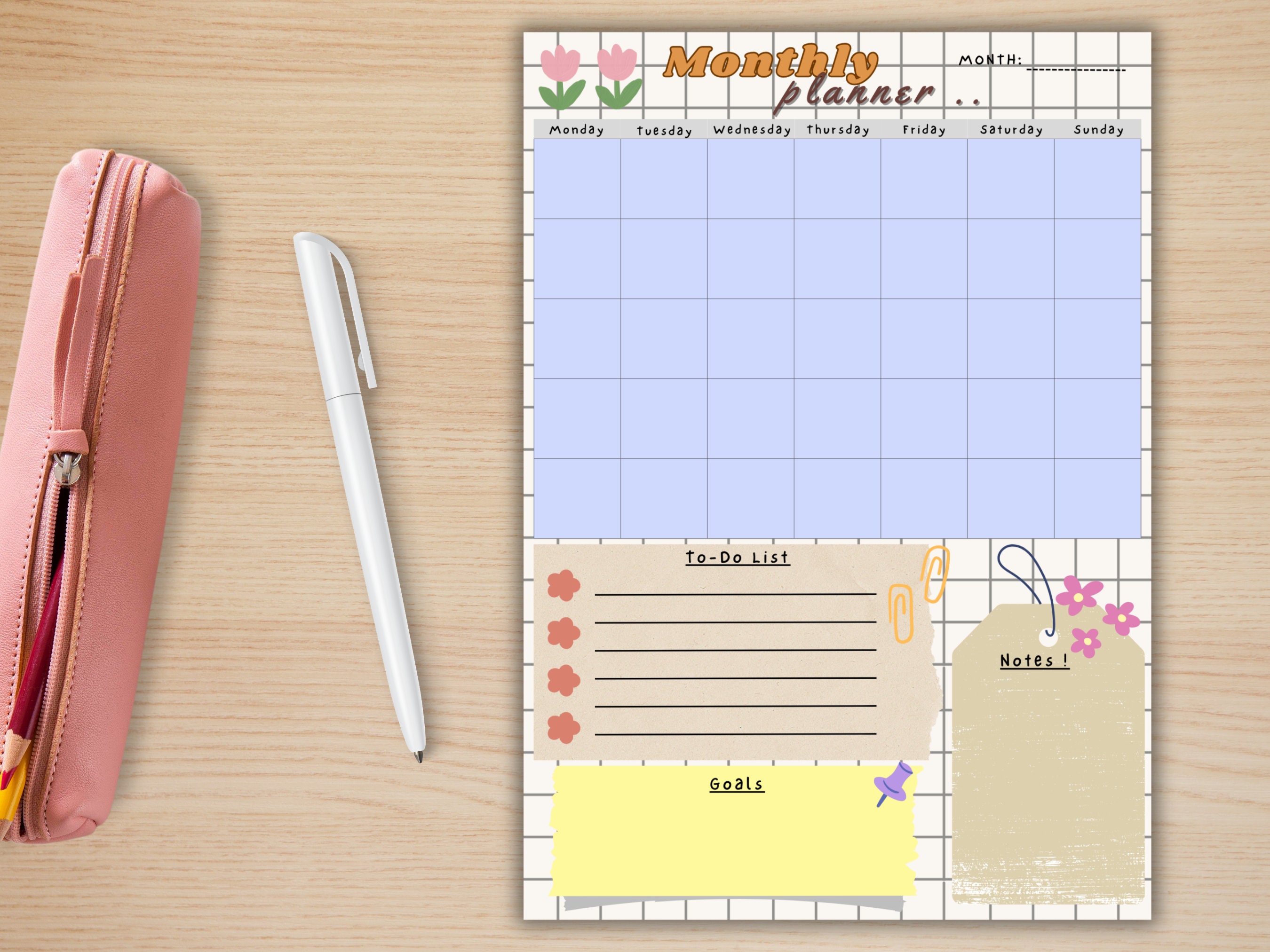 Canva Digital Planner Template, Daily Planner, Weekly Planner, Monthly ...