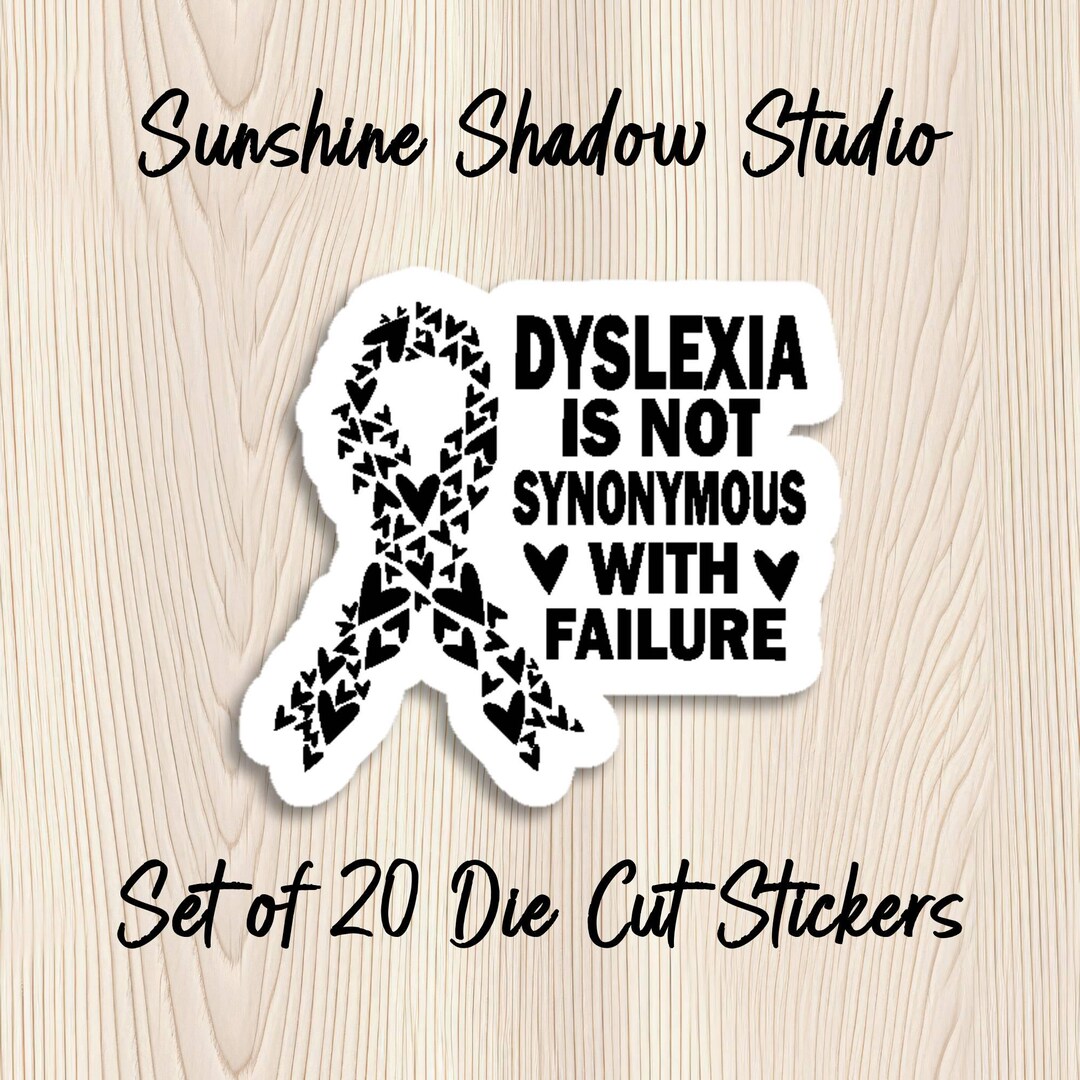 Dyslexia Awareness Die Cut Stickers Set of 20 - Etsy
