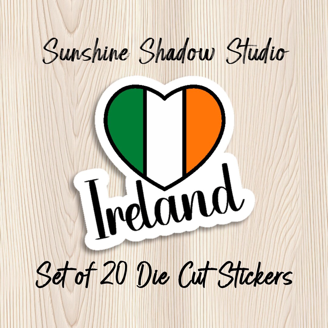 Ireland Die Cut Sticker Set - 20 Stickers - Uplifting Stickers for ...
