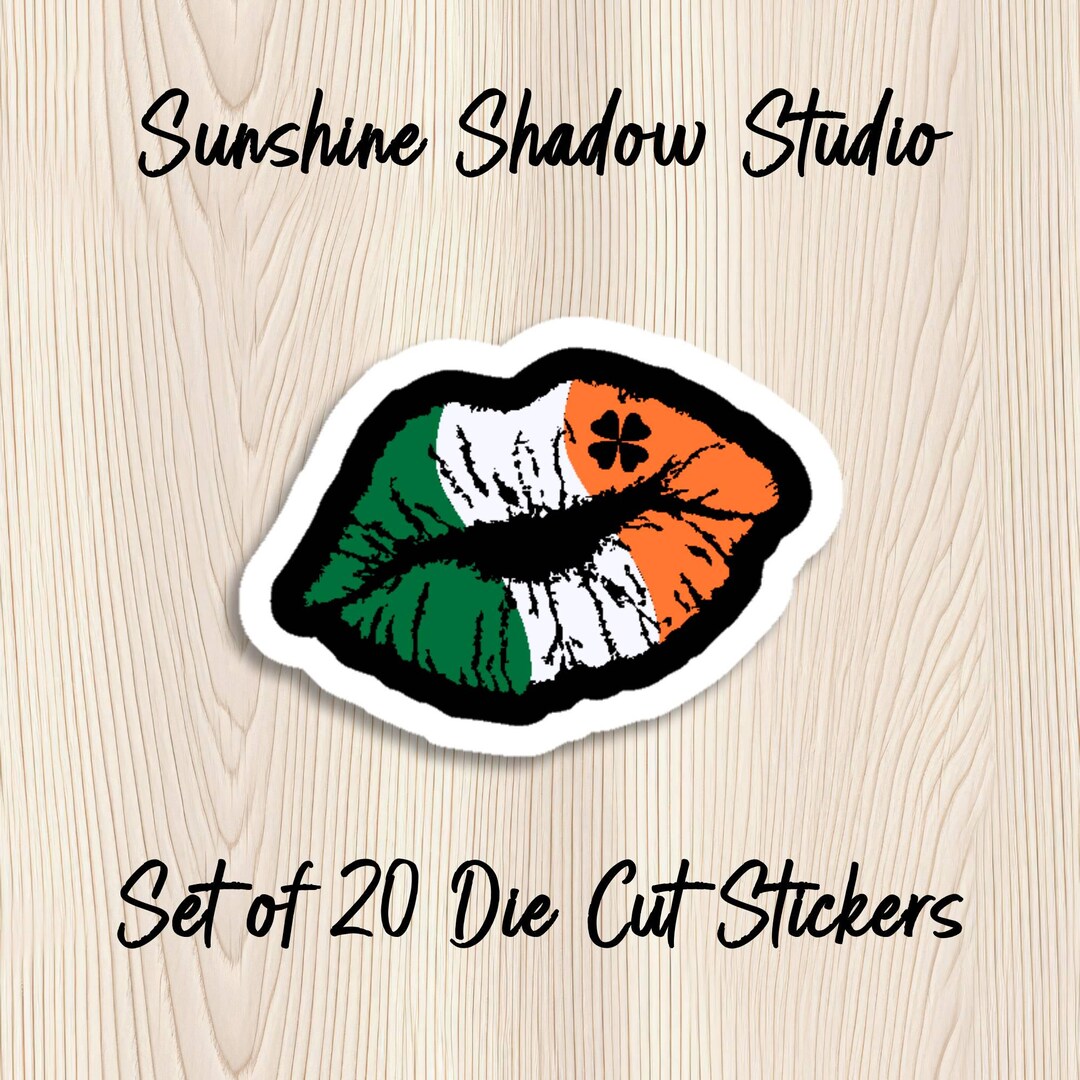 Irish Kisses Die Cut Sticker Set - 20 Stickers - Uplifting Stickers for ...