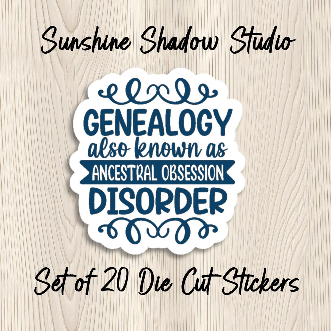 Funny Genealogy Die Cut Stickers Set of 20 - Etsy
