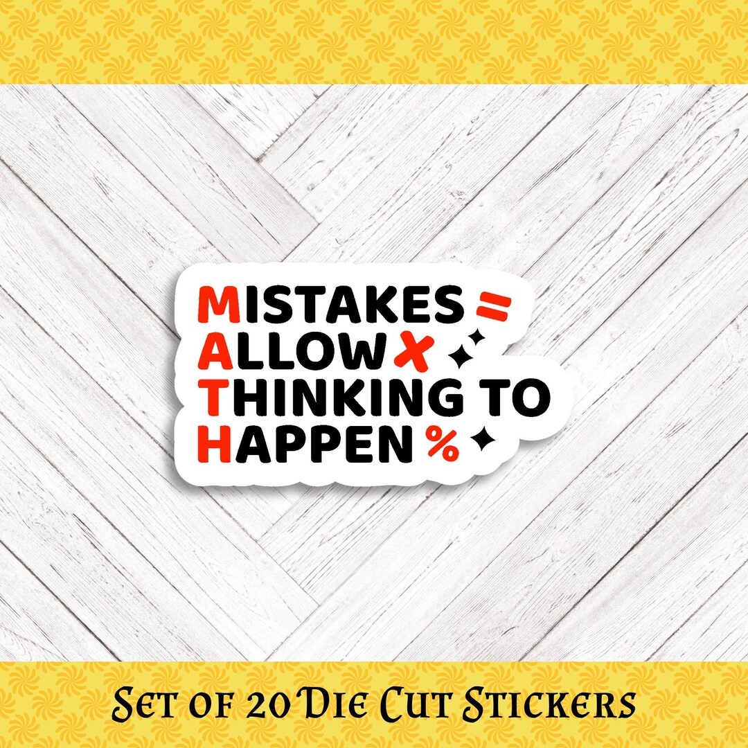 MATH Die Cut Stickers: Crafting, Happy Mail & Scrapbooking (1 Design ...